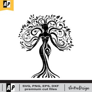 Woman Tree SVG, Women Empowerment SVG, Mother Nature SVG, Tree With ...