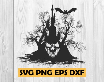 Spooky Castle Png - Etsy