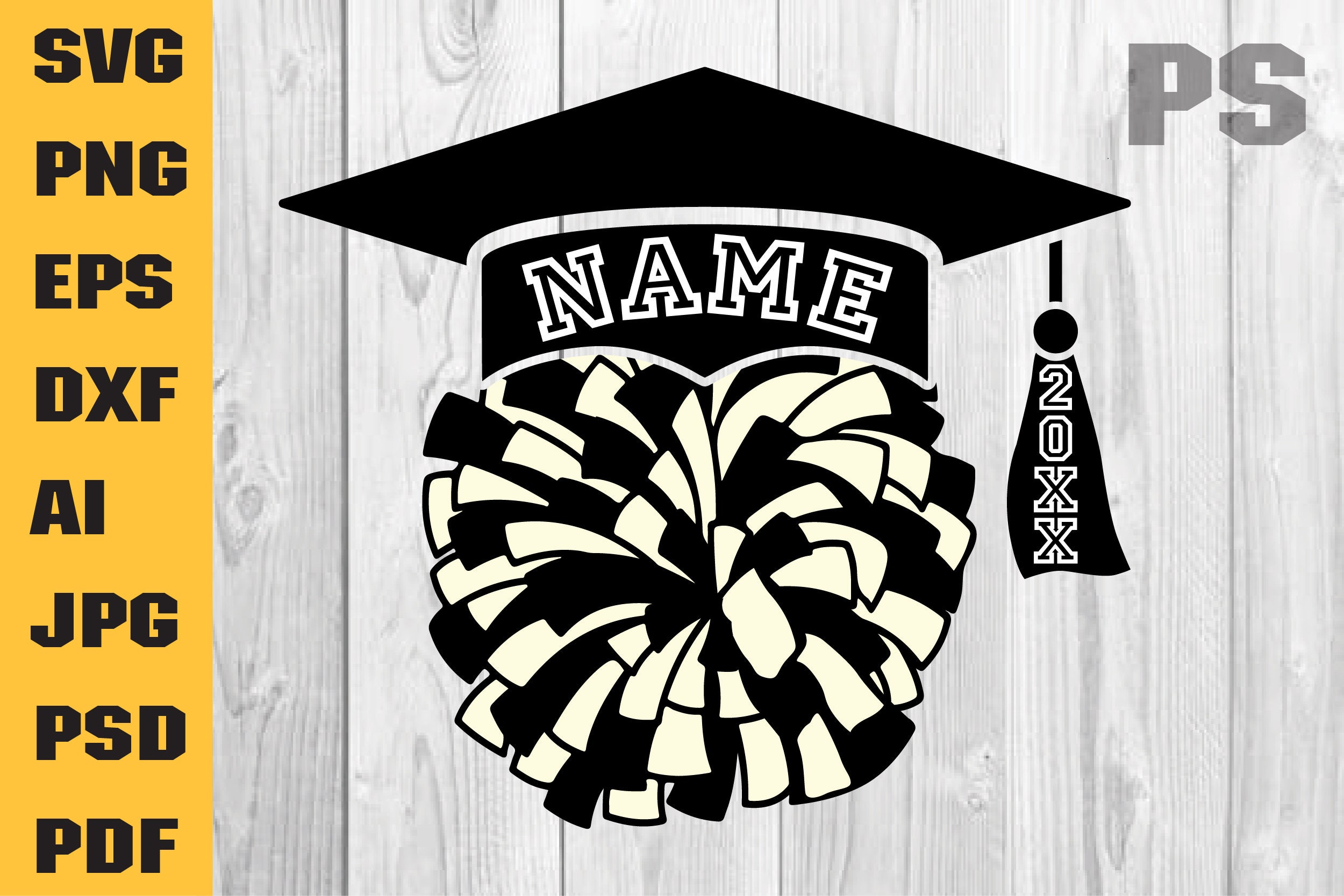 Senior Cheerleader Svg Senior Template Graduate Template - Etsy