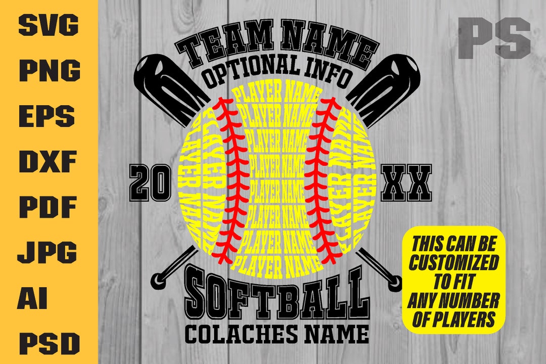 Softball Team Svg, Softball Shirt, Softball Design, Champion, All Star ...