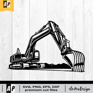 Excavator Svg, Heavy Equipment Svg, Excavator Clipart, Excavator ...