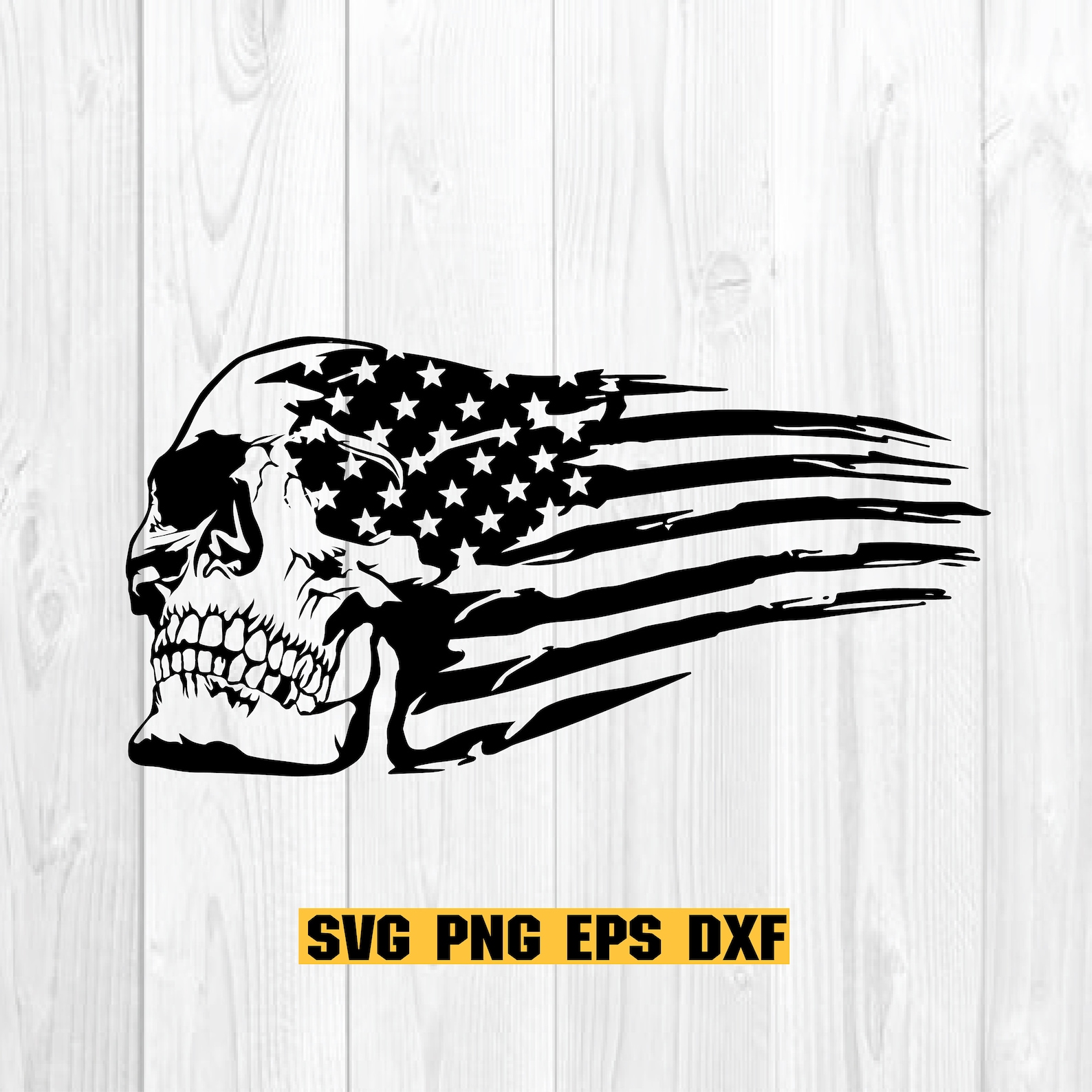 Skull American Flag SVG Skull SVG Distressed Flag Military - Etsy
