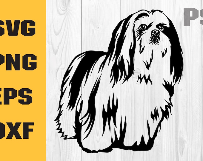 Shih Tzu Smiling Peeking Dog Cute Puppy Face Canine Pet Lhasa Apso ...