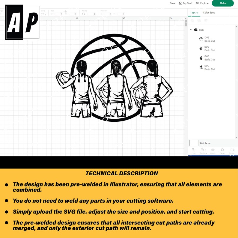 Basketball Svg Png, Basketball Three Girl SVG, Basketball School ...
