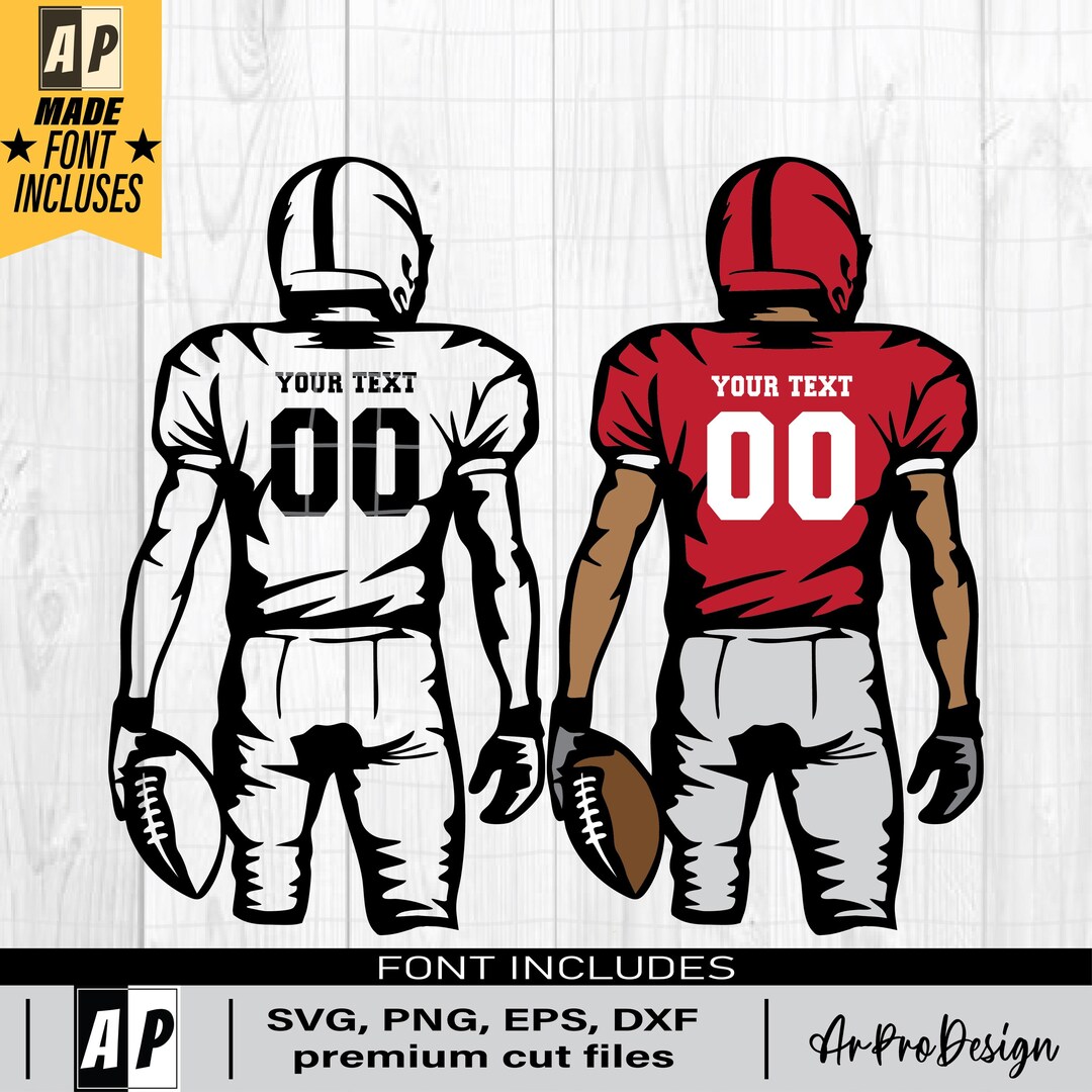 Football Player Svg, Football Svg, Colored Layers, Football Team ...