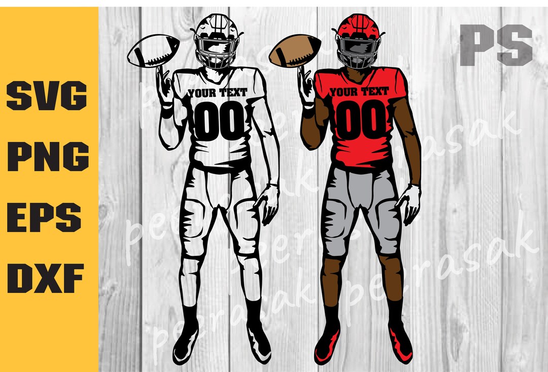 Football Player Svg, Football Svg, Colored Layers, Football Team ...