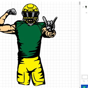 Customizable Football Player SVG | Scalable Vector Graphics for Cricut ...