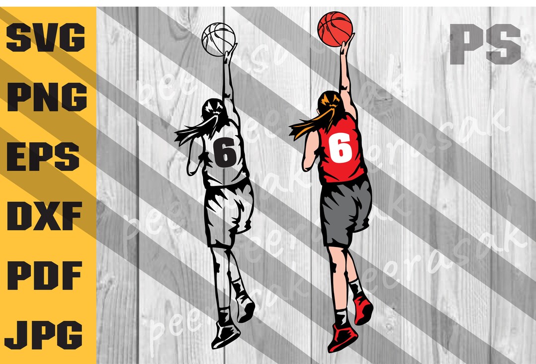 Basketball Girl Svg, Colored Layers, Afro Puff Ponytail, Basketball ...