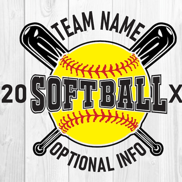 Softball Svg - Etsy