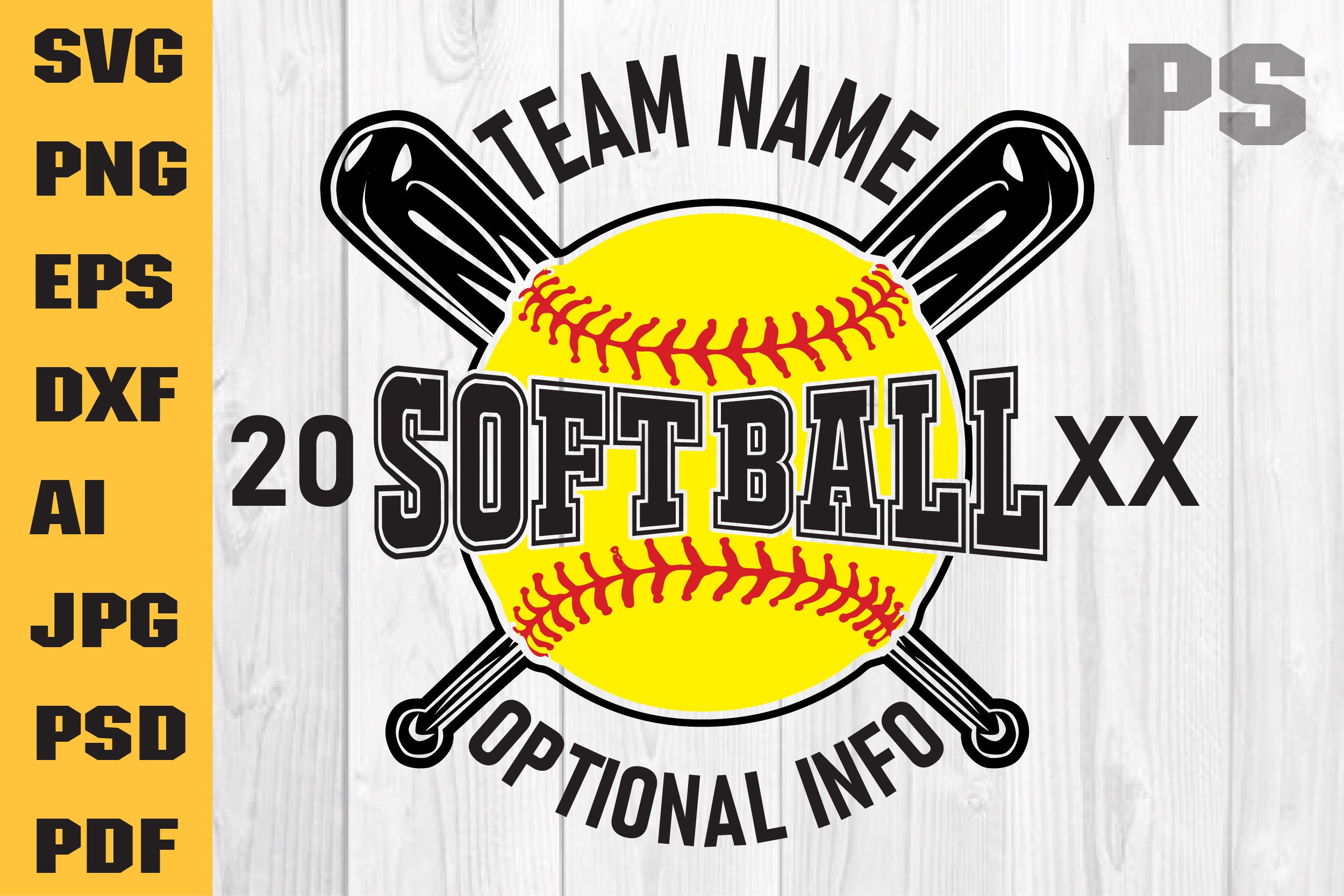 Girls Softball Team Logo