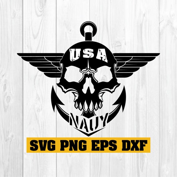 US NAVY Svg Navy Skull Svgsvg png dxfepsfor Cricut | Etsy