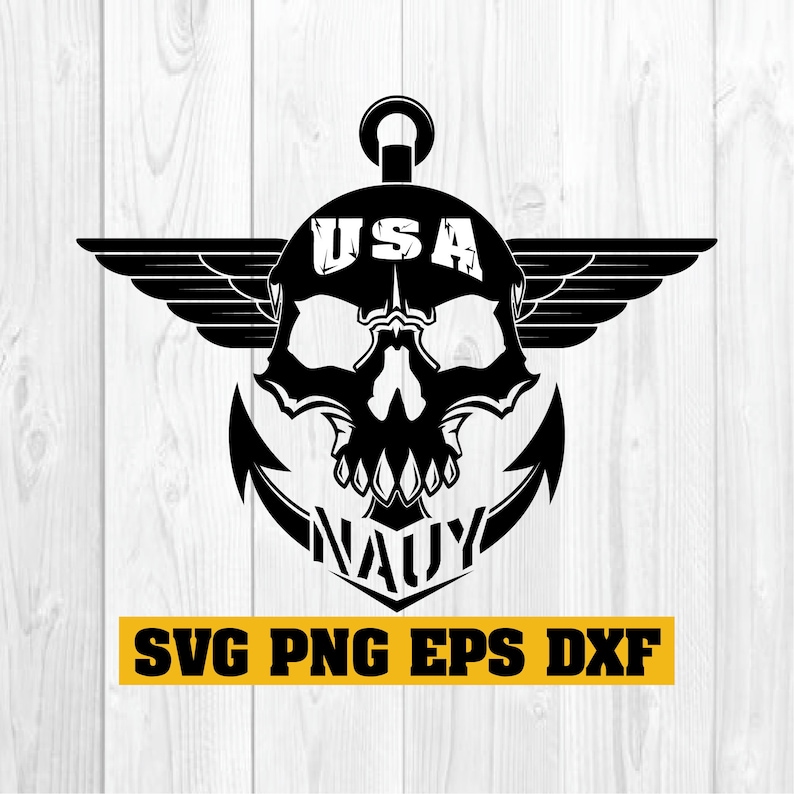 US NAVY Svg Navy Skull Svgsvg png dxfepsfor Cricut | Etsy