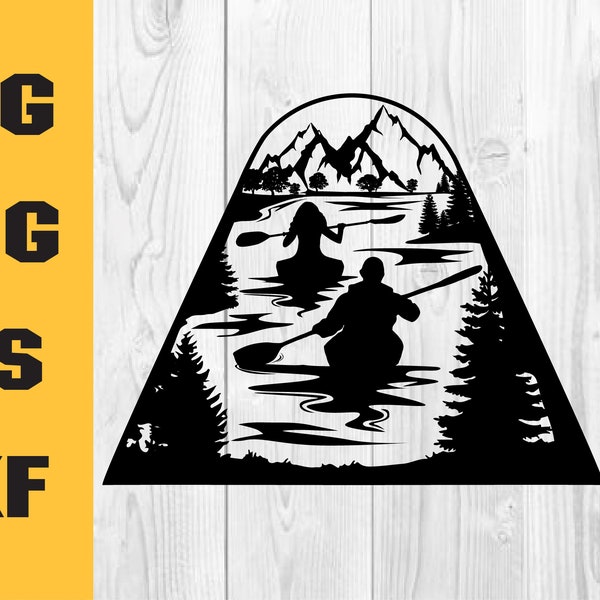 Kayaking Svg - Etsy