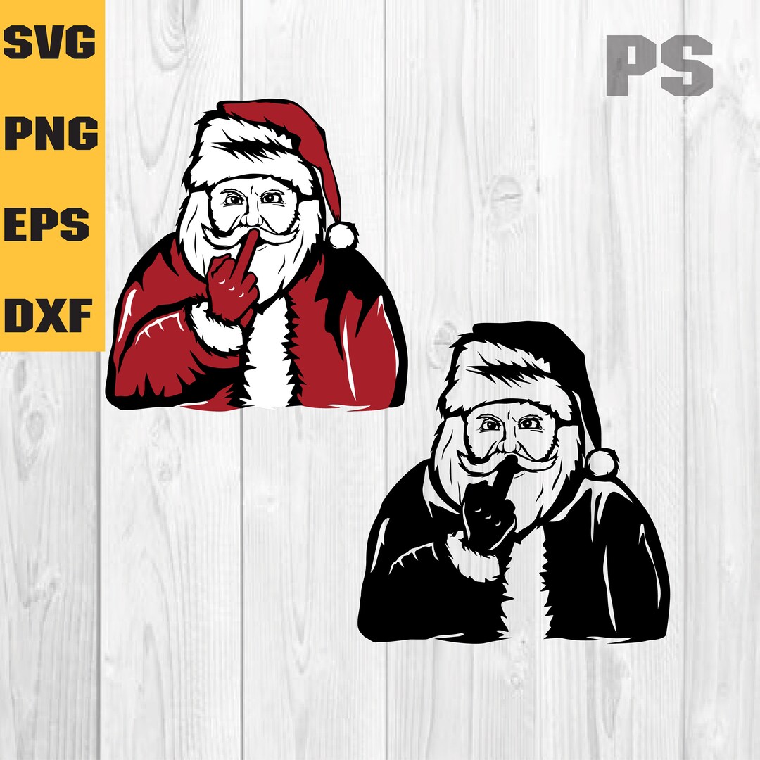 Santa Middle Finger Svg, Santa Claus Svg, Santa Svg, Santa Clipart ...