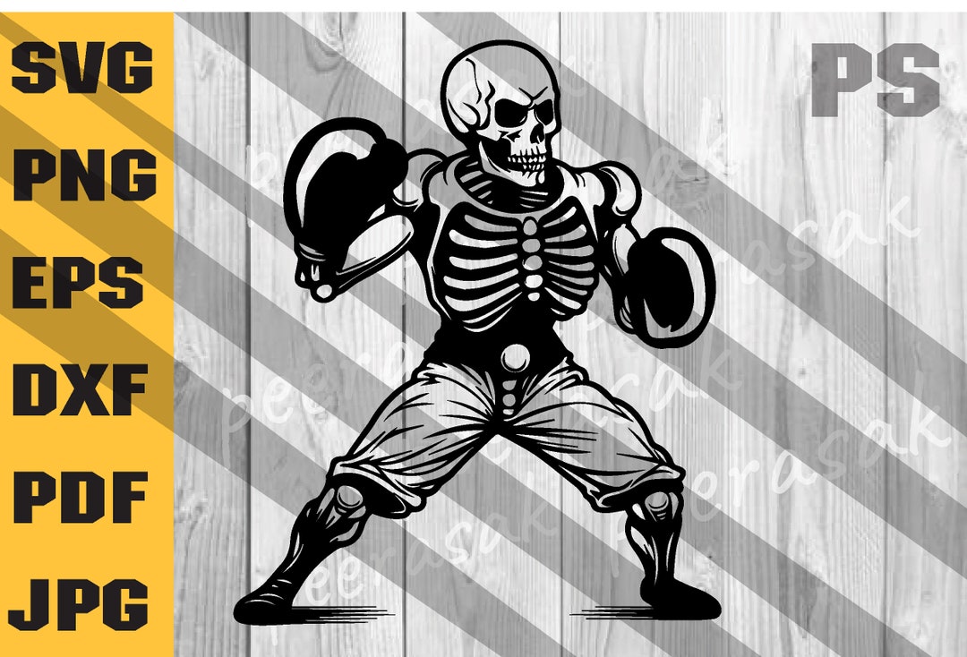 Boxing Skeleton SVG, Skull Boxer SVG, Skull Svg, Sports Knockout ...