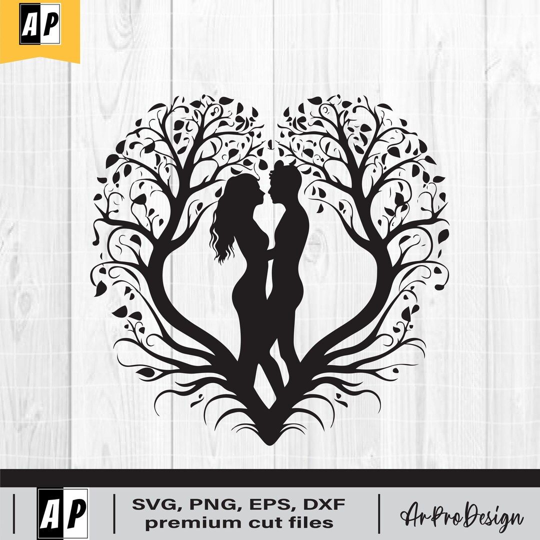 Lovers Tree SVG, Eternal Love SVG, Tree With Roots SVG, Cricut ...