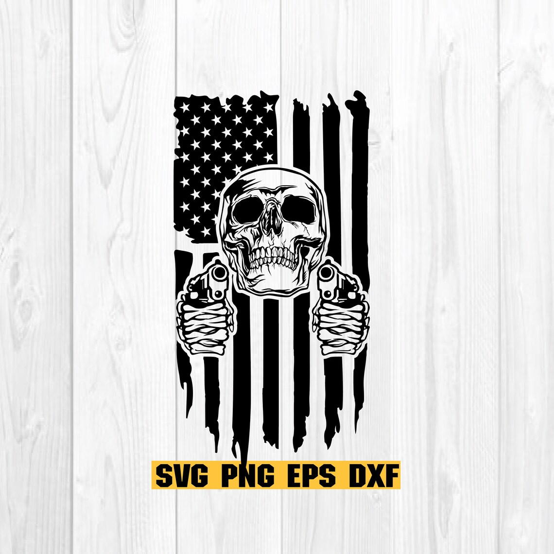 Skull With Guns Svg , Skull Svg , Skull Head Svg , Skull Clipart , Gun ...