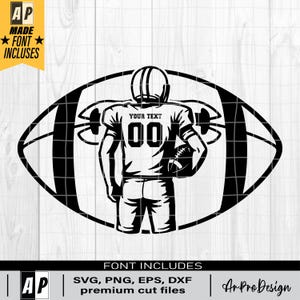 Football Boy Svg, Personalized Name, Football Player Svg, Football ...