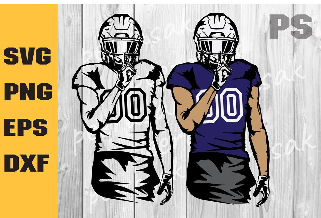 Customizable Football Player SVG | Scalable Vector Graphics for Cricut ...