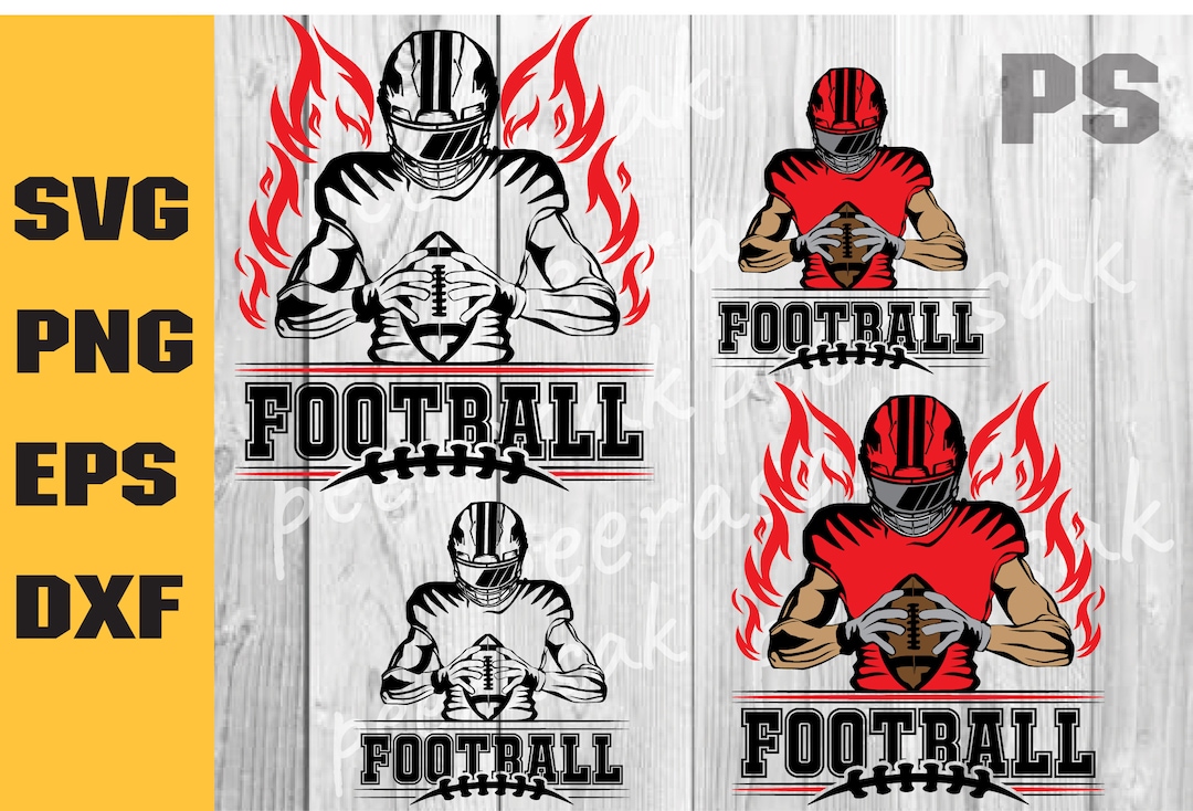 Football Player Svg, Colored Layers, Football Svg, Football Team ...