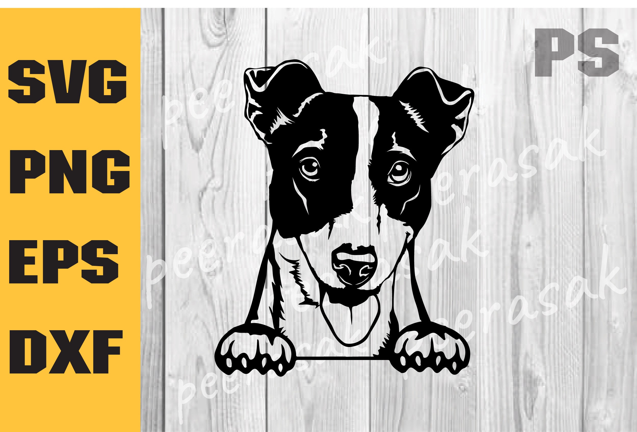 Jack Russell Terrier Svg Silhouettes Dxf Dog SVG Files for - Etsy