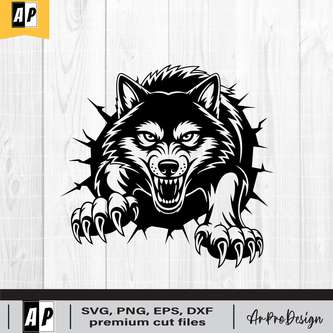 Wolf Claws Scratch SVG, Wolf Breaking Wall Svg, Wolf Claw Mark Svg ...