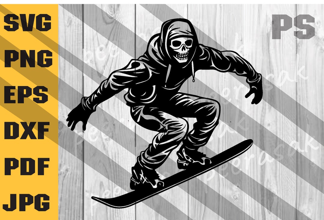 Snowboard Svg, Skeleton Snowboarding Svg, Snowboarding Svg, Snowboard Clipart, Snowboard Cricut ...