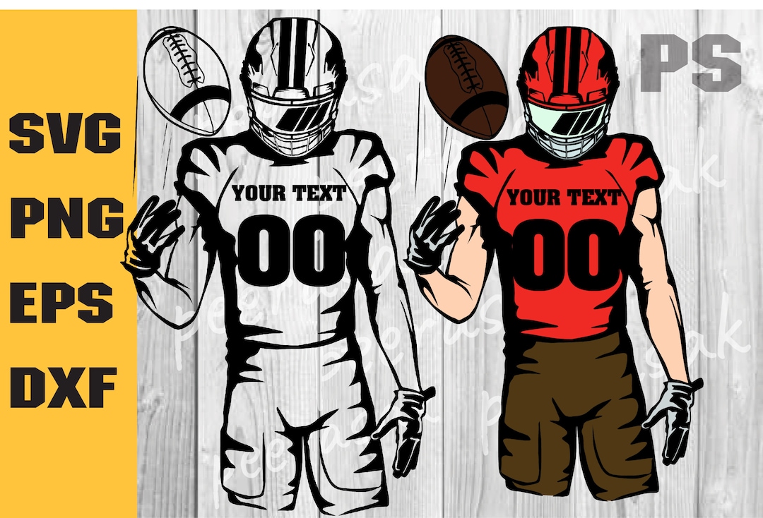 Football Player Svg, Football Svg, Colored Layers, Football Team ...