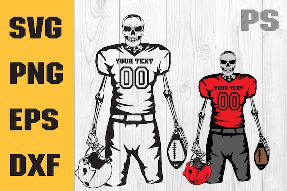 Skeleton Football Player SVG Football SVG Skull Sport - Etsy