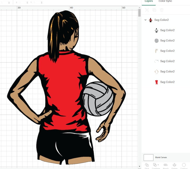 Volleyball Svg, Girls Volleyball Player Svg, Colored Layers, Volleyball ...