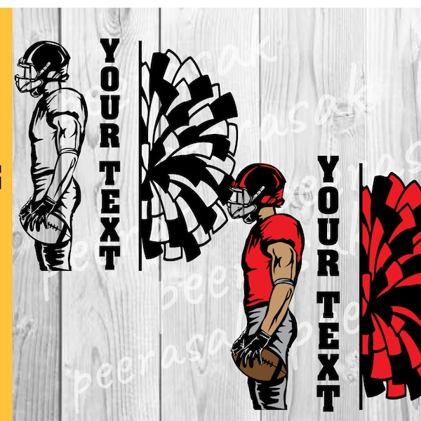 Football and Cheer Svg - Etsy