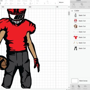 Football Boy, Football Player Svg, Football Svg, Colored Layers ...