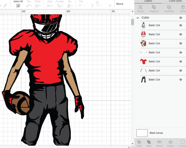 Football Boy Football Player Svg Football Svg Colored - Etsy