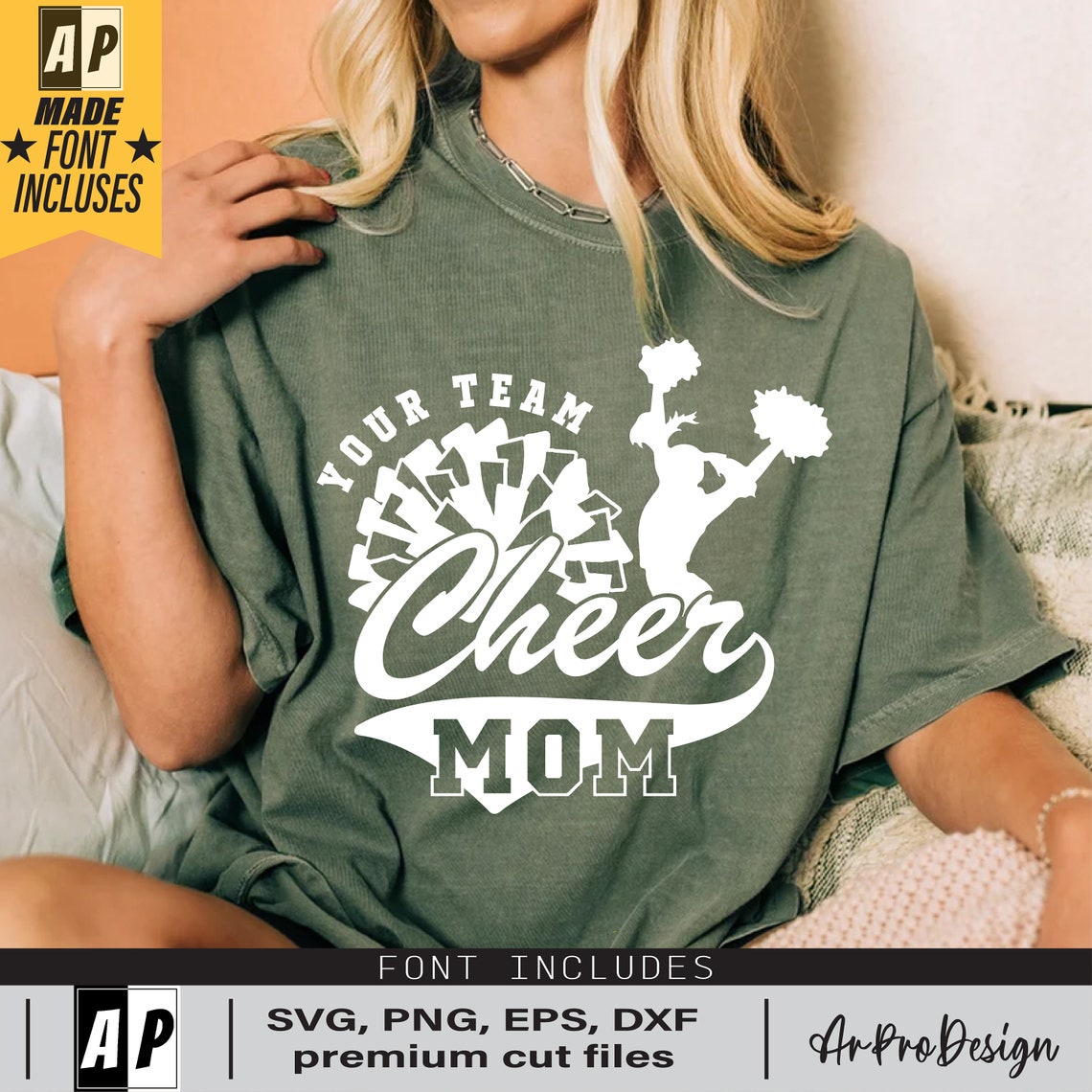 Cheer Mom Svg, Megaphone Svg, Pom Pom Svg, Pompom, Cheer Cone, Cricut ...