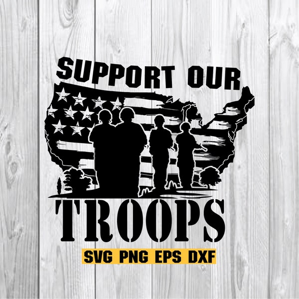 Support the Troops Svg - Etsy