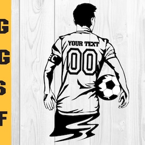 Soccer Player Svg, Soccer Monogram Svg, Soccer Clipart, Soccer Cricut ...
