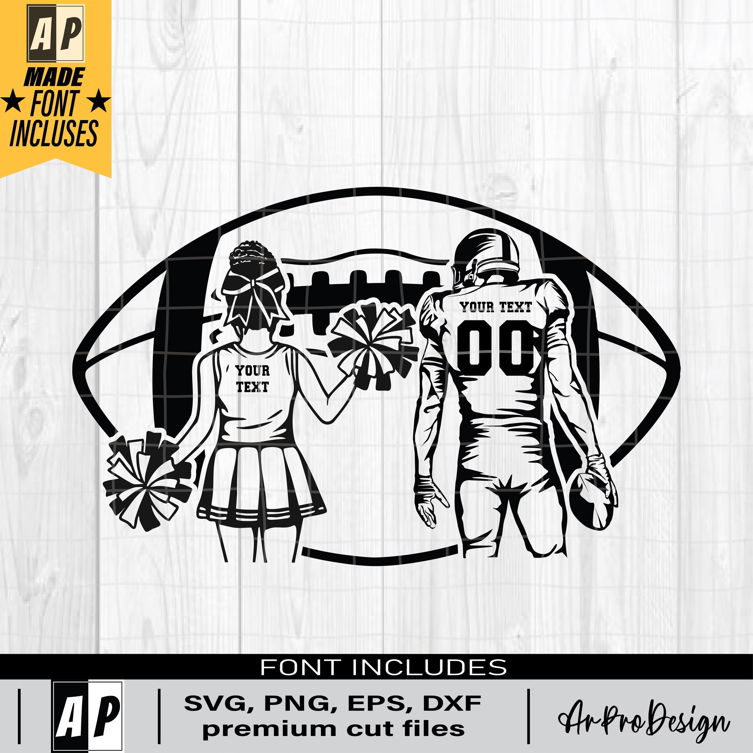 Football Player Svg, Cheerleader Svg, Football Name Svg, Cheer Dance ...