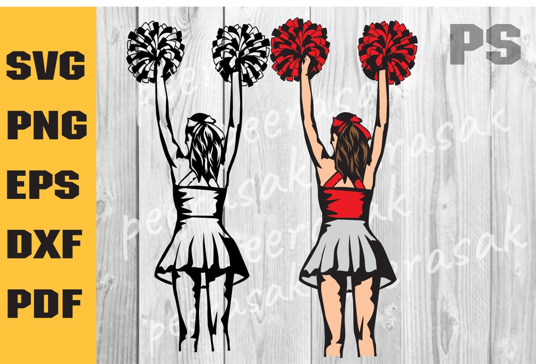 Cheerleader SVG, Colored Layers, Cheerleading Svg Bundle, Cheer Mom Svg ...