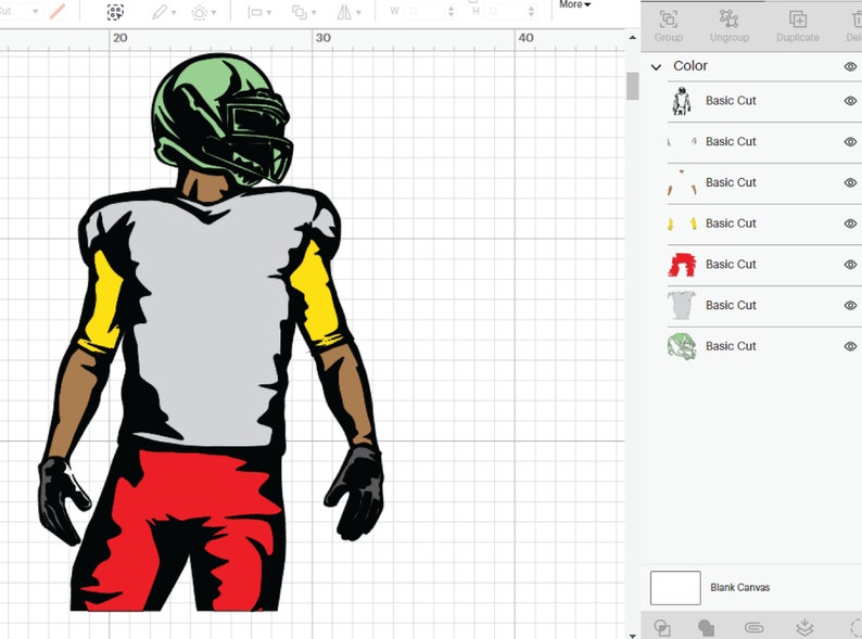 Football Player Svg, Football Svg, Colored Layers, Football Team ...