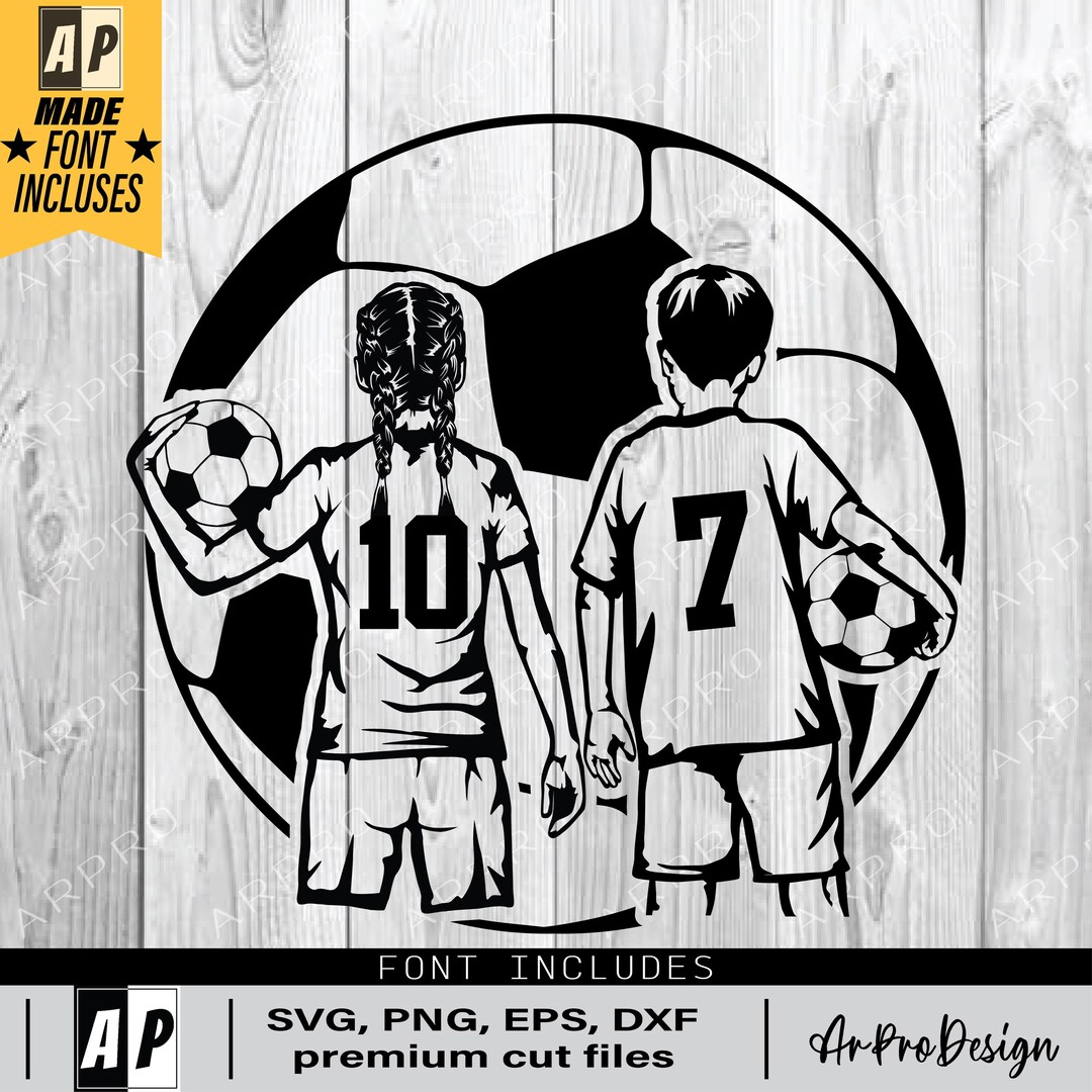 Soccer Girl & Boy SVG, Soccer Player Svg, Soccer Dad, Soccer Mom, Name ...