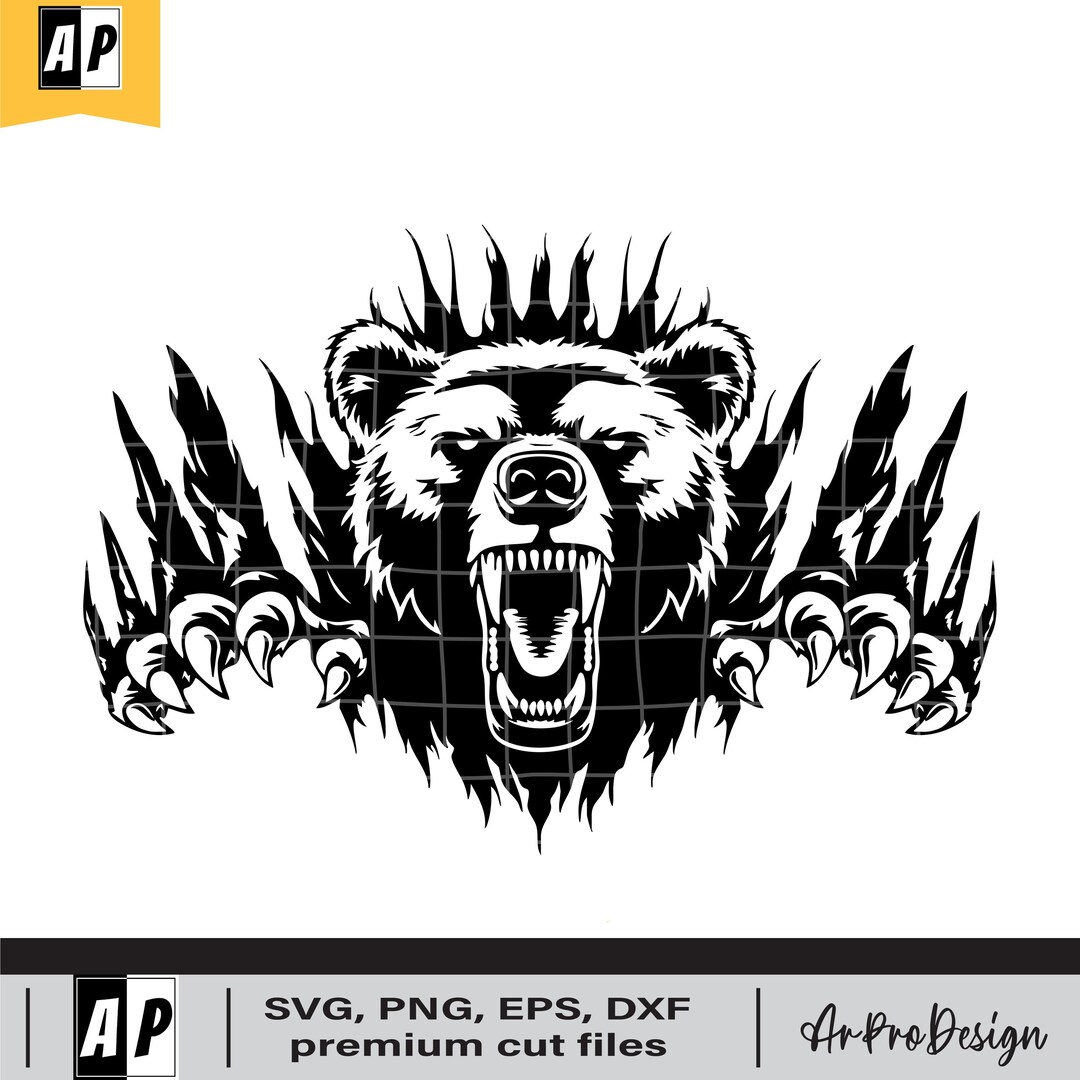 Bear Claws Scratch SVG, Grizzly Bear SVG, Bear Claw Mark Svg, Wild Animals Svg, Monster Scratch ...