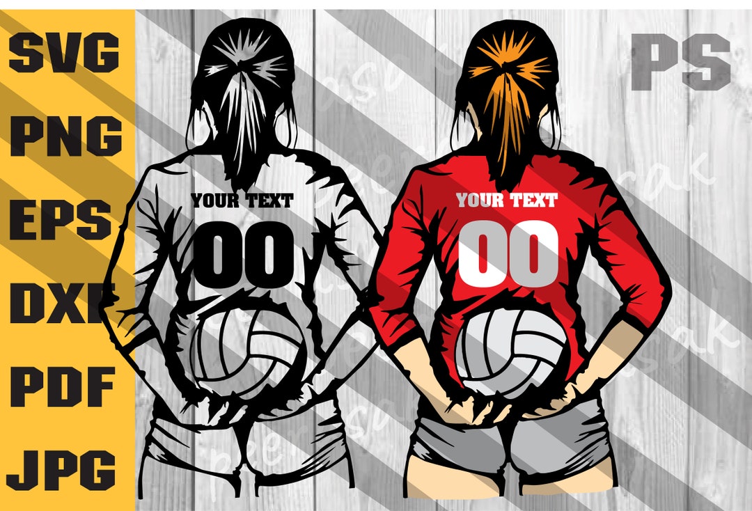 Volleyball Player SVG, Volleyball SVG, Volleyball Girl SVG, Volleyball ...