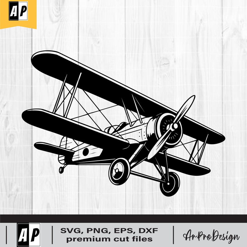 Biplane SVG, Airplane Pilot Svg, Single Prop Airplane Decal, Vintage ...