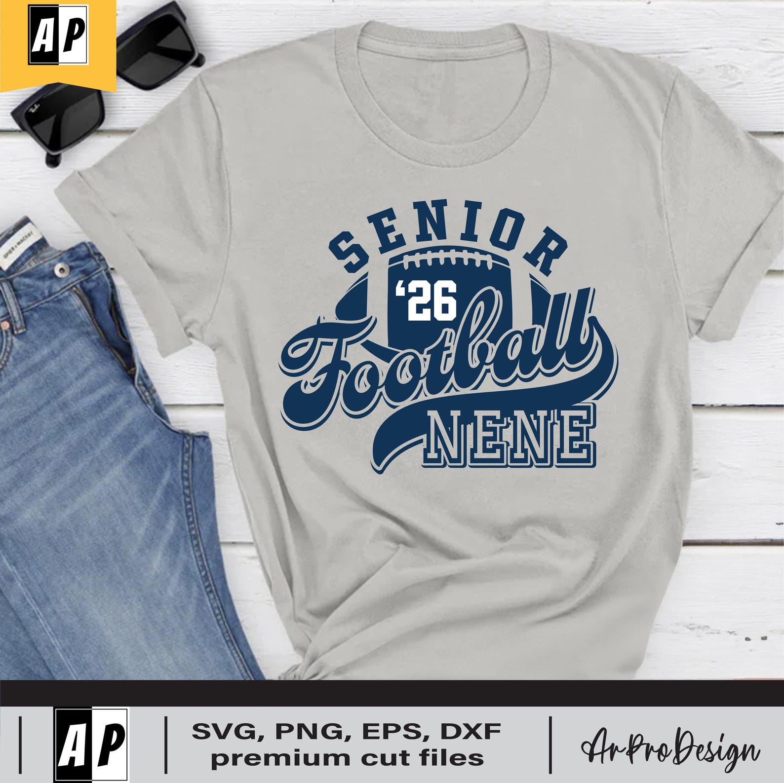 Football Senior Nene 2026 Svg, Football Dad, Varsity Graduation Cut ...