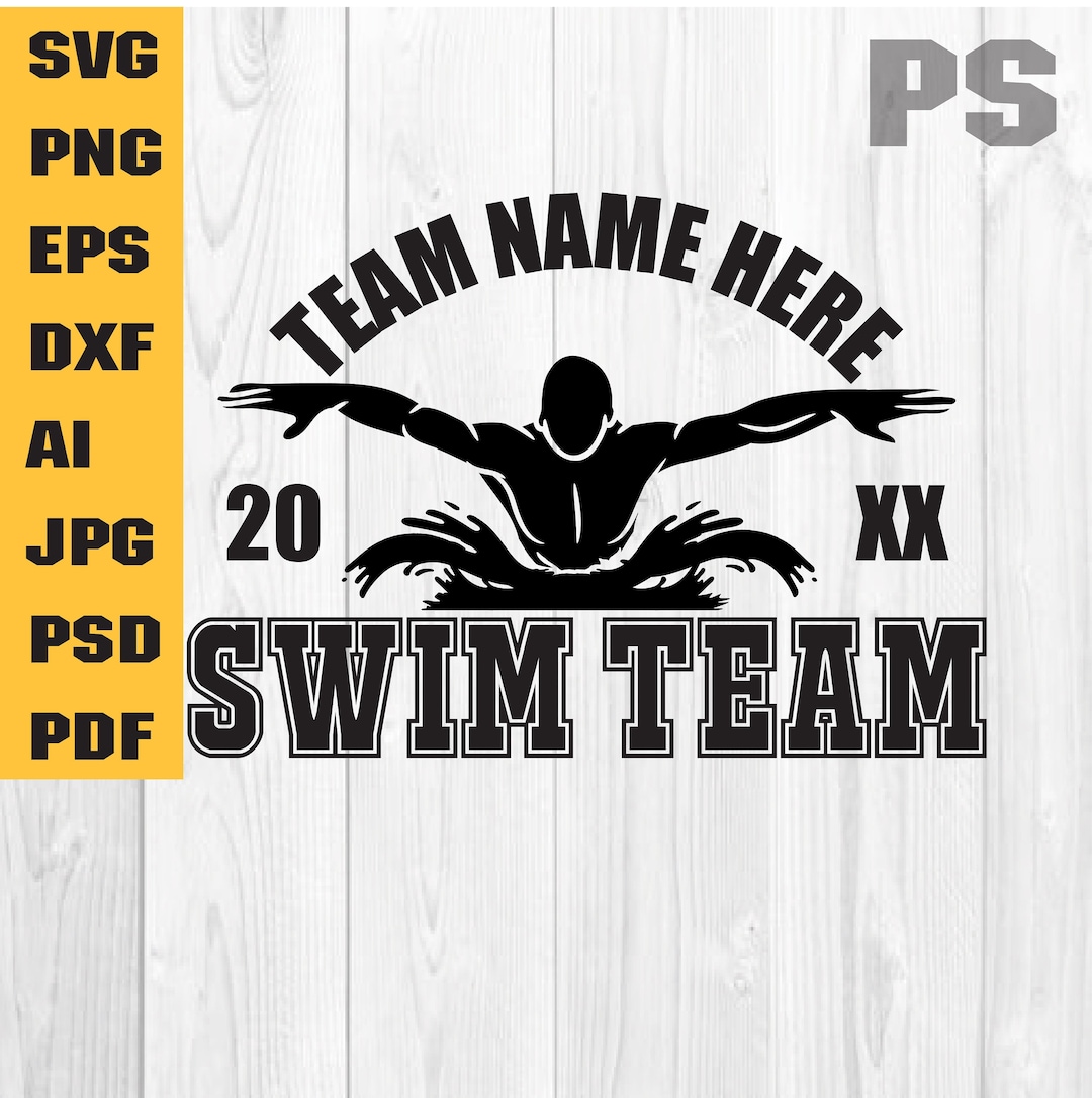 Swim Team Svg, Template, Swim Mom Svg, Swim Shirt Svg, Cut File, Iron ...