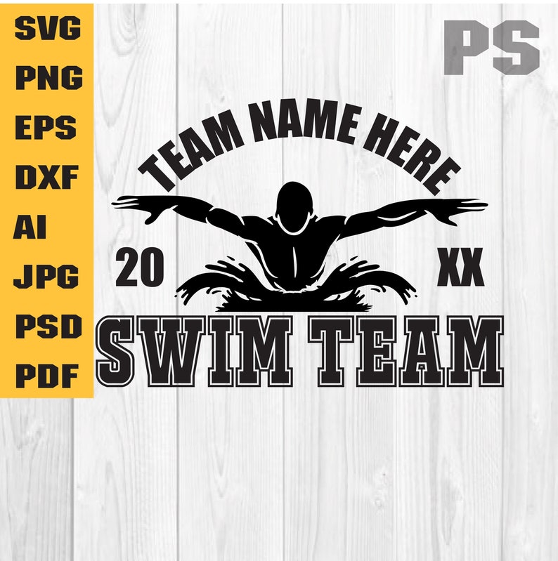 Swim Team Svg, Template, Swim Mom Svg, Swim Shirt Svg, Cut File, Iron ...