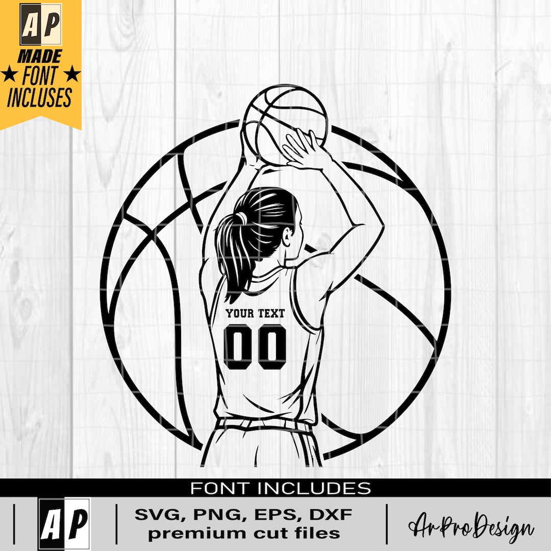 Female Basketball Player Svg, Personalized Name, Basketball Svg ...