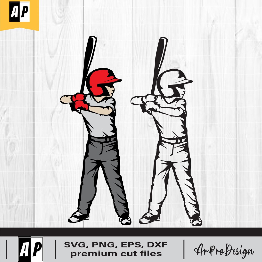 Baseball Boy Player SVG, Baseball Player SVG, Colored Layers, Baseball ...