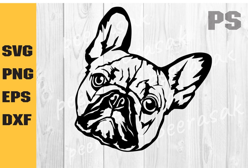 French Bulldog Svg, Dog Svg, PNG Breed, Plasma DXF Laser Cut, Lying ...