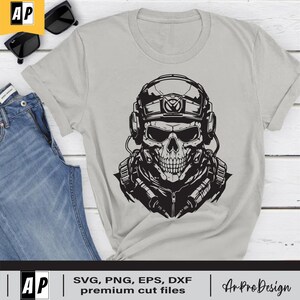 Night Vision Goggles Soldier Skull SVG, Military Personnel Vinyl ...